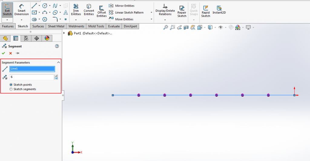 SEGMENT TOOL การแบ่งเส้น