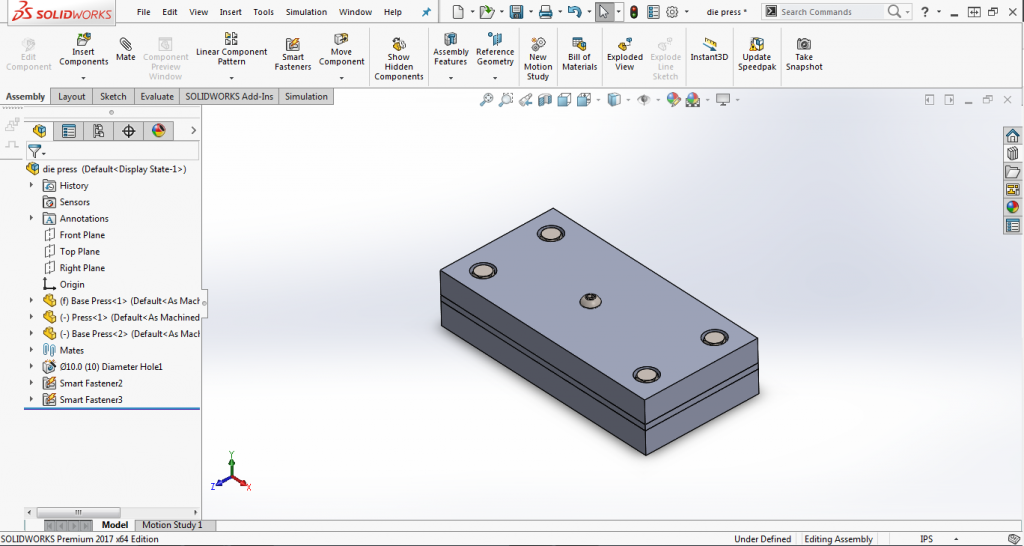 วิธีการใช้ Smart Fastener ใน SolidWorks Professional